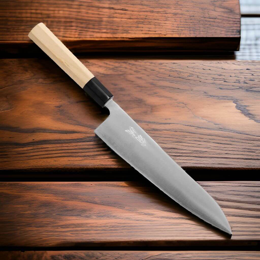 Japanese Chef 210mm Blue Paper Kitchen Knife From Sakai 堺